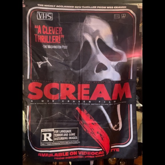 Wall Decor | Scream Vhs Movie Poster Wall Flag | Poshmark
